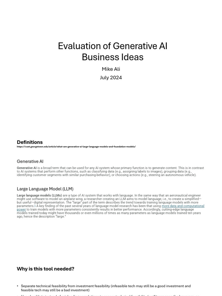GenAI Business Analyzer | PDF | Artificial Intelligence | Intelligence ...