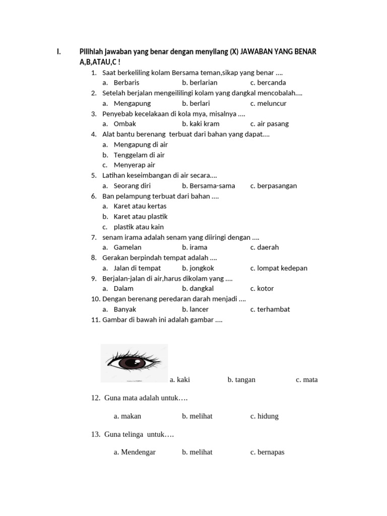 Pjok UAS GENAP KELAS 2 | PDF