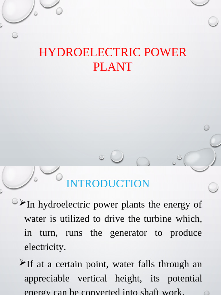 Lecture 6 - Hydroelectric Power Plant | PDF