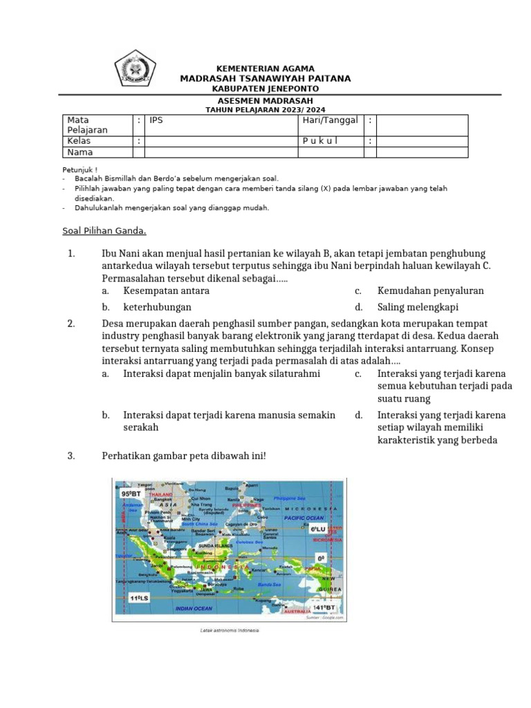 Asesmen Ips 2024 | PDF