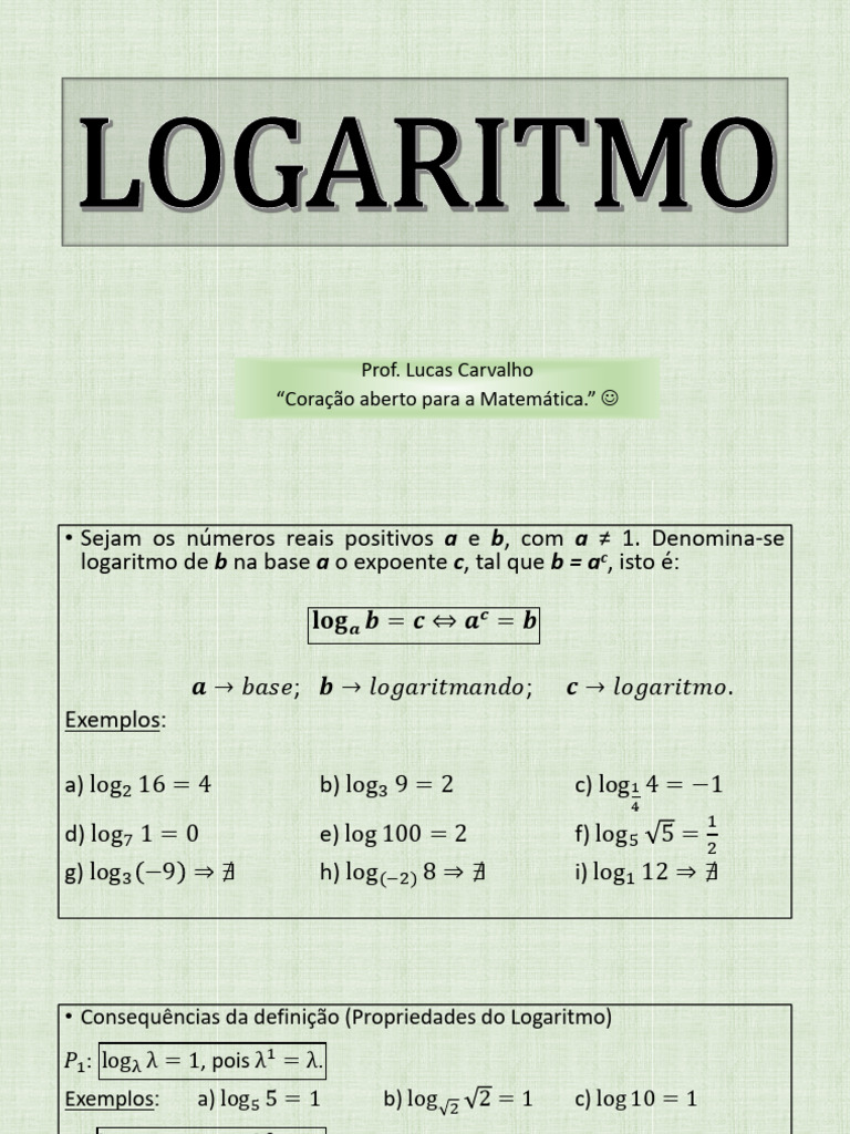 Logaritmo 01 | PDF