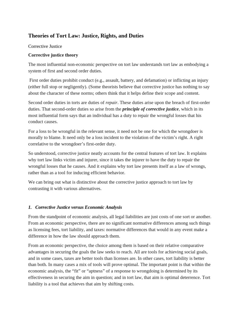 TORT COURSE WORK DRAFT 2 Pending | PDF | Tort | Finance & Money Management