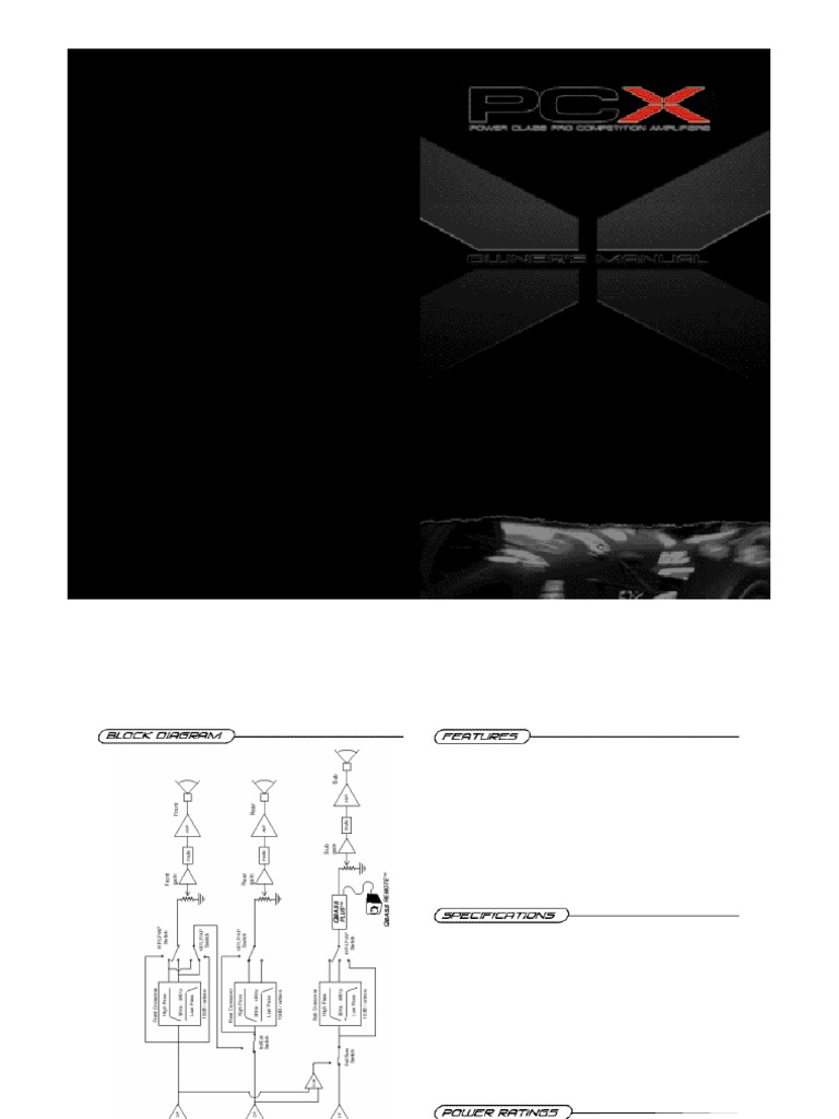 Precision - Power - PCX Series 440, 480, 4125 & 5800 Amplifier | PDF
