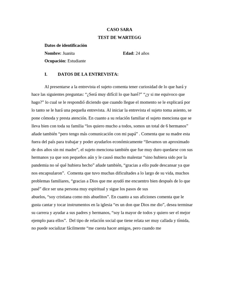 Informe Final-Caso Sara. | PDF