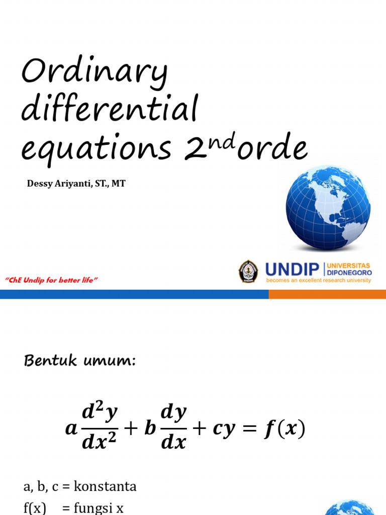 Mathematics 2-2nd Orde Lecture Note | PDF