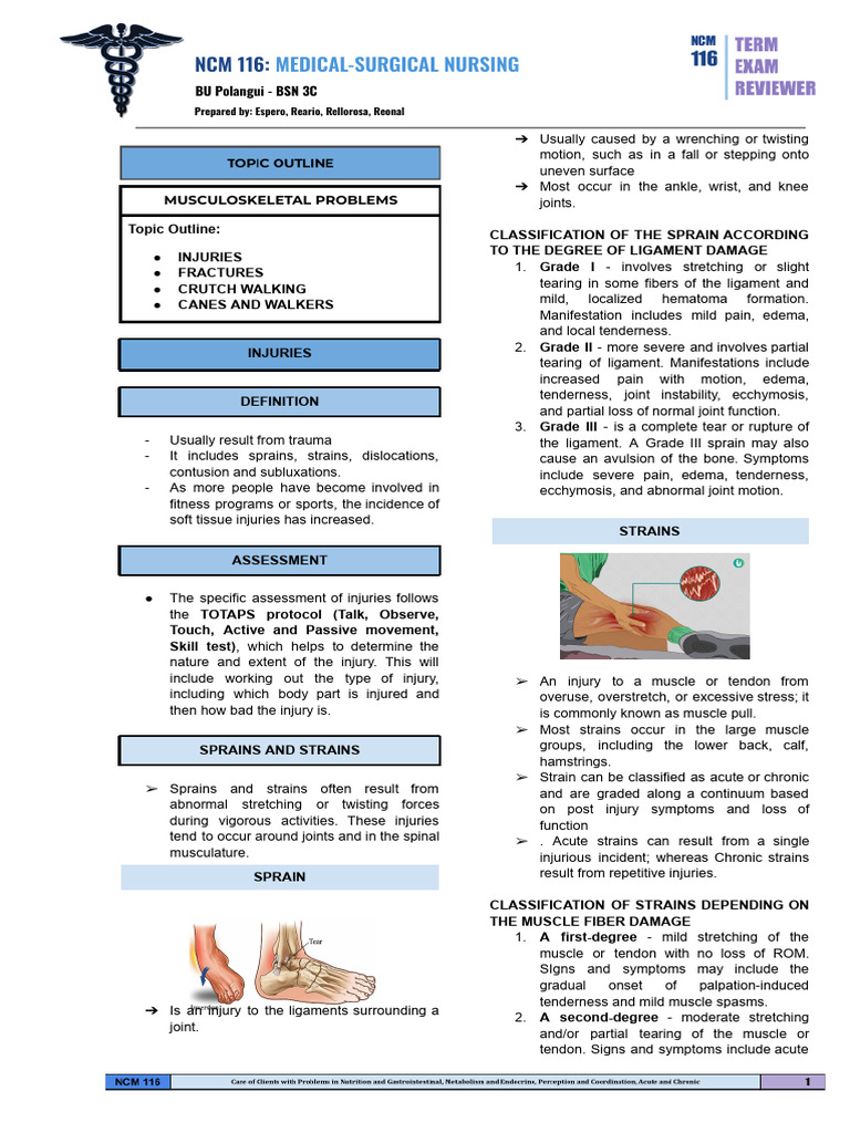 G1 - Injuries, Fracture, Crutch Walking & Canes and Walkers | PDF