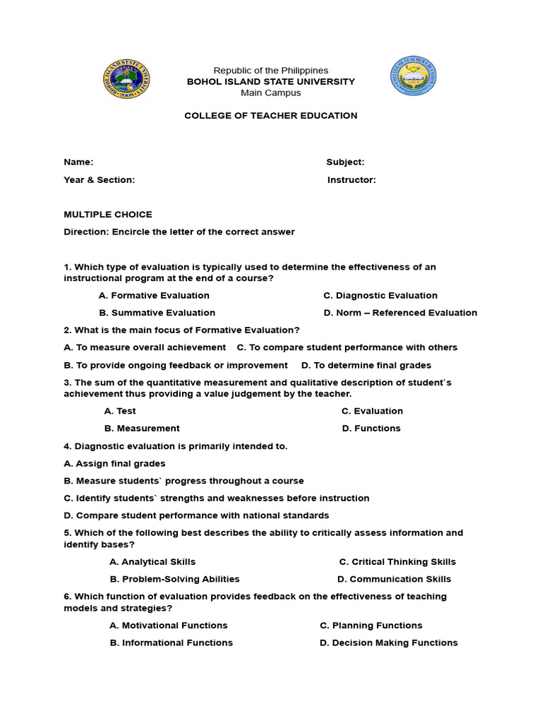 Educ 3 Group 3 Assessment | PDF