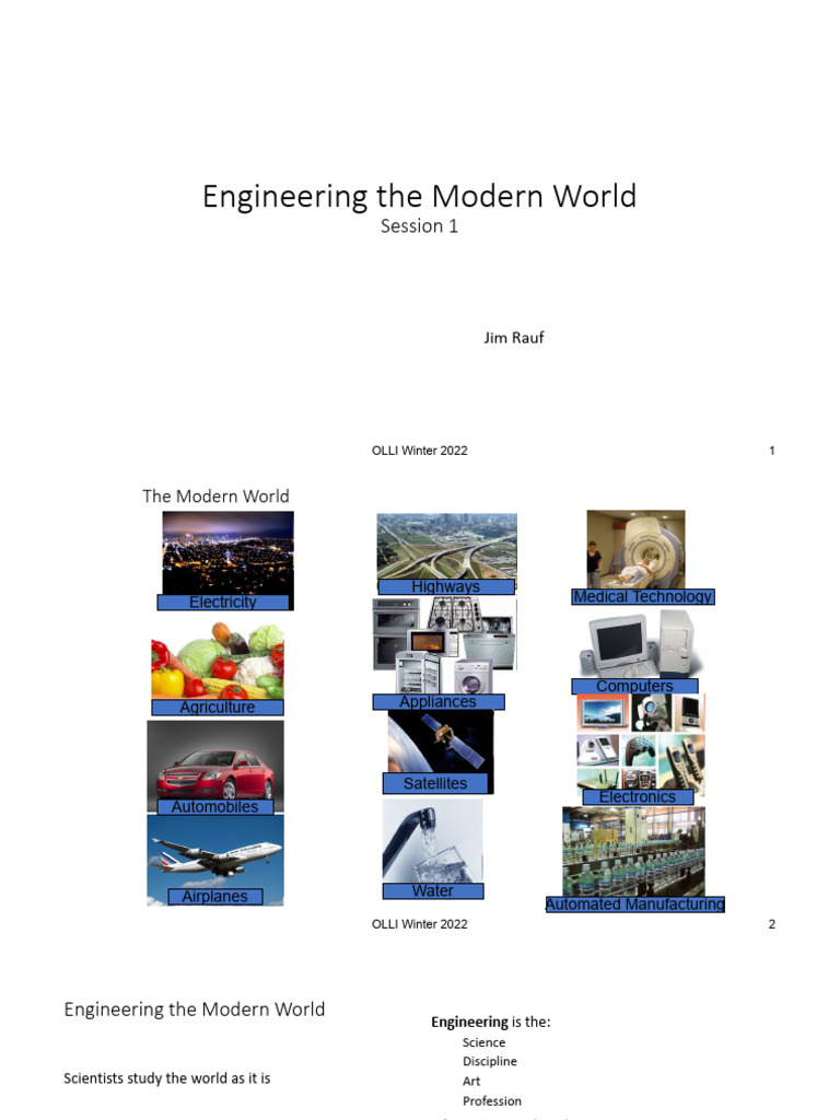 Engineering The Modern World 1 | PDF