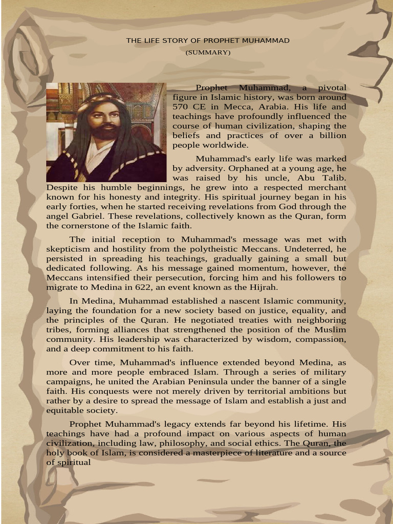 The Life Story of Prophet Muhammad | PDF