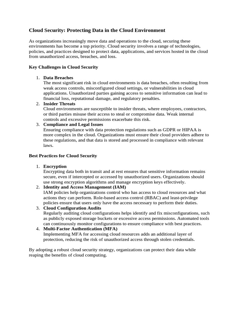 Cloud Security | PDF