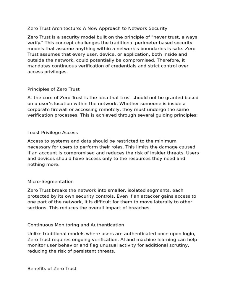 Zero Trust Architecture | PDF