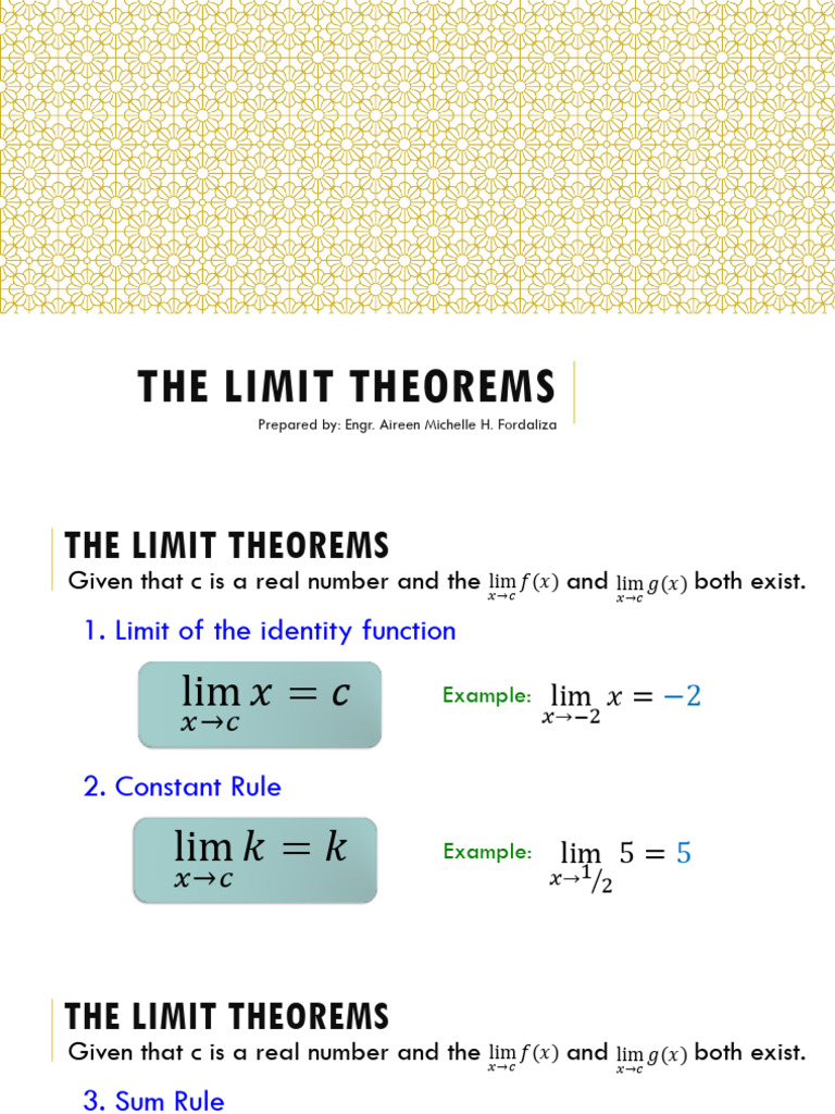 3a - The Limit Theorems | PDF
