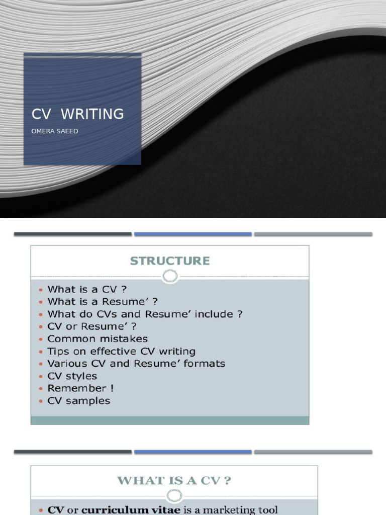 Cv Writing | PDF
