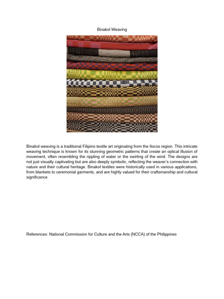 Binakol Weaving | PDF