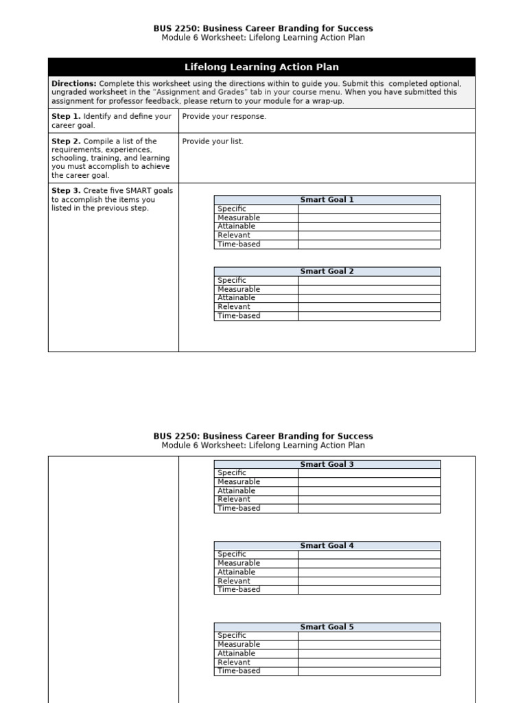 BUS 2250 Module 6 Worksheet | PDF