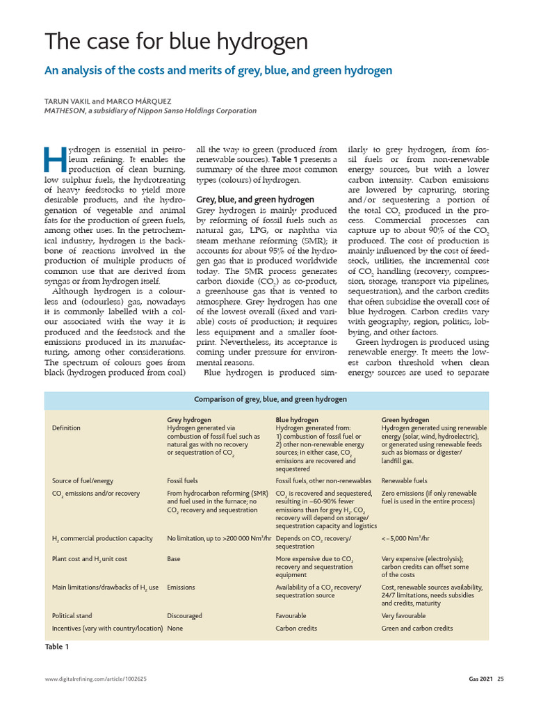 The Case of Blue Hydrogen | PDF