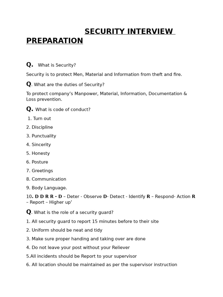 Security Interview Preparation | PDF