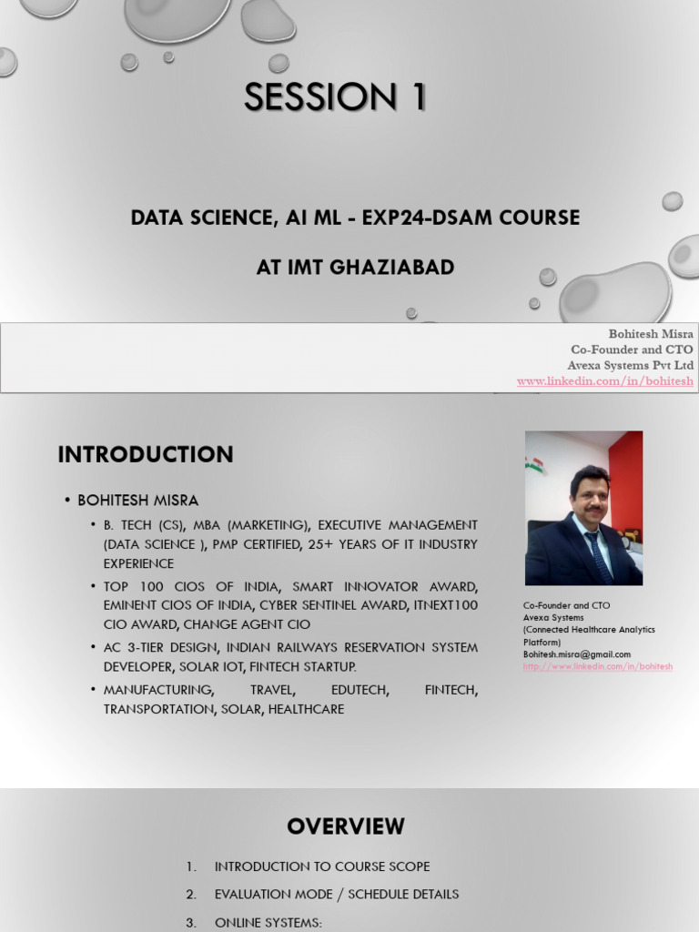 Data Science and Analytics Using Python - Session01 - Intro1 | PDF