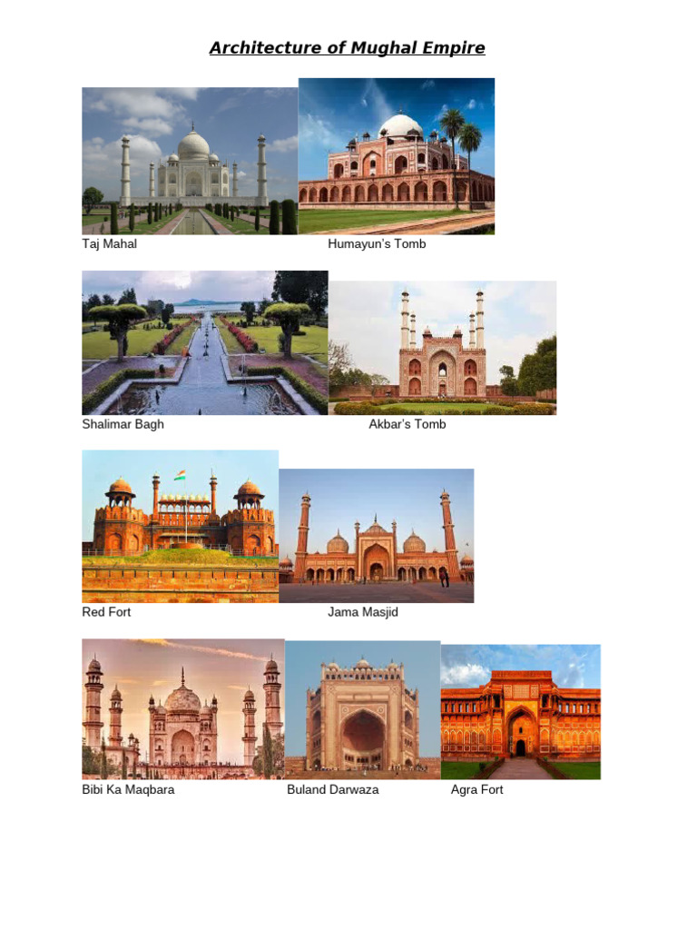Architecture of Mughal Empire | PDF