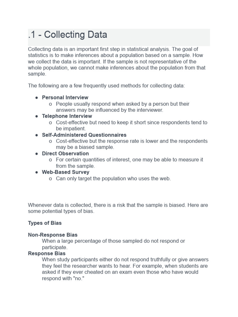 Stat Outline 2022.Docx | PDF