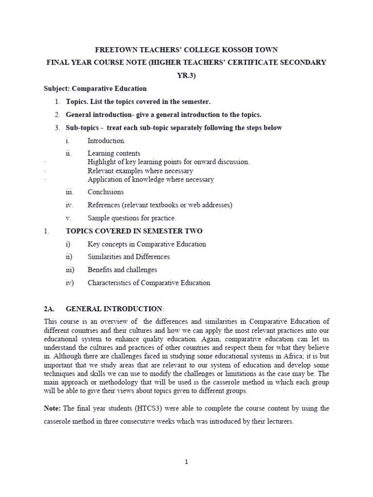 Comparative Edu. Null-3 | PDF | Postgraduate Education | Master's Degree