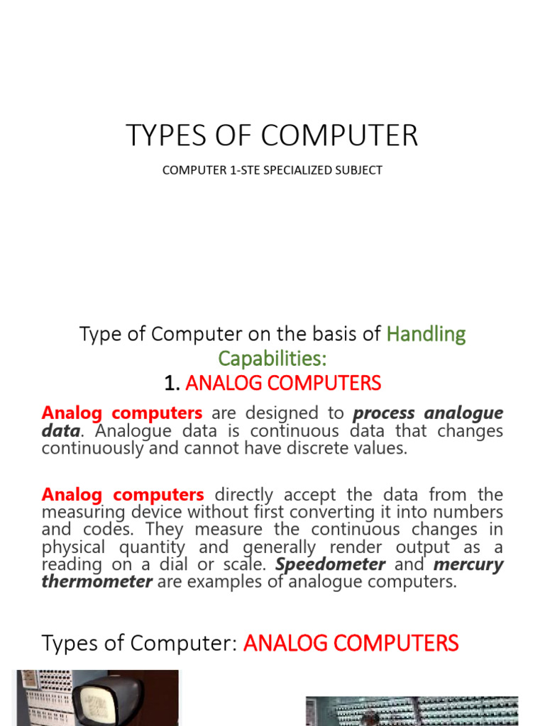 Types of Computer | PDF