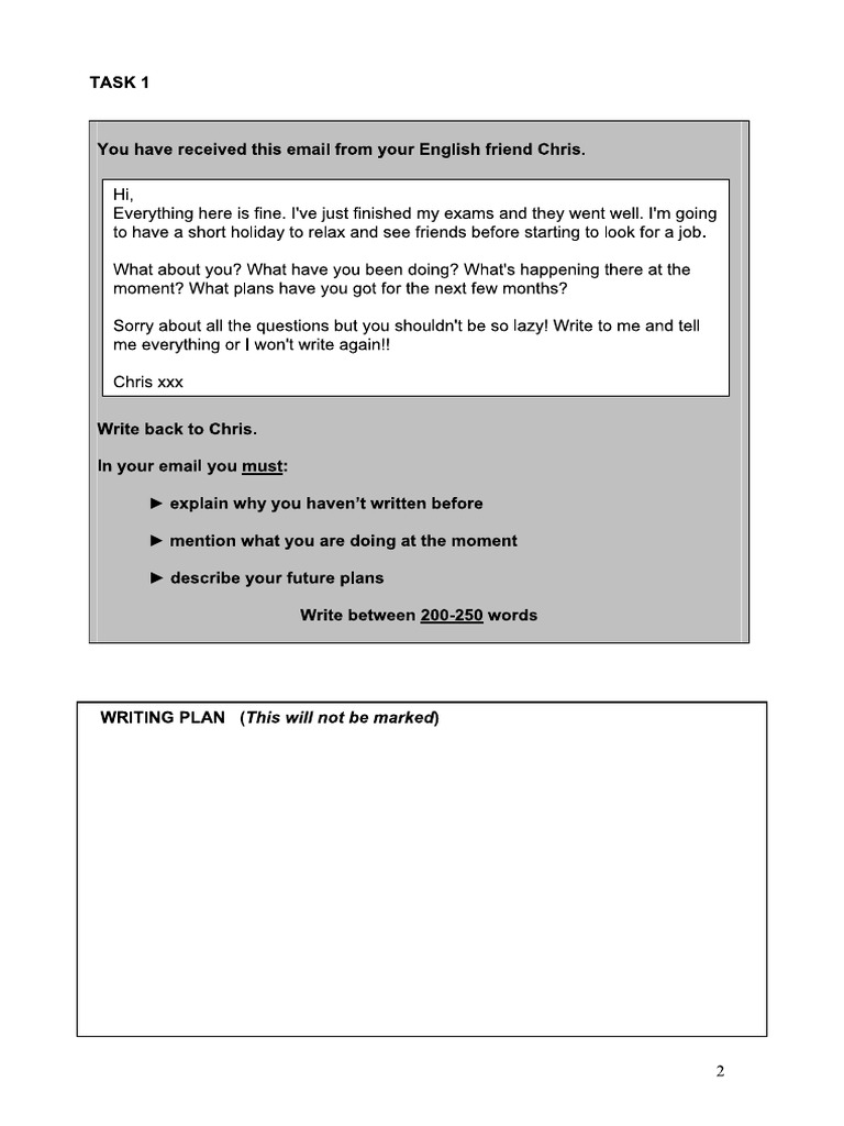 Guia Candidatio - Writing Task 1 | PDF