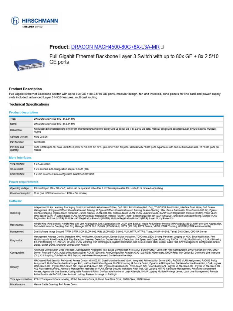 DRAGONMACH4500 80G 8X L3A MR - Techdata | PDF