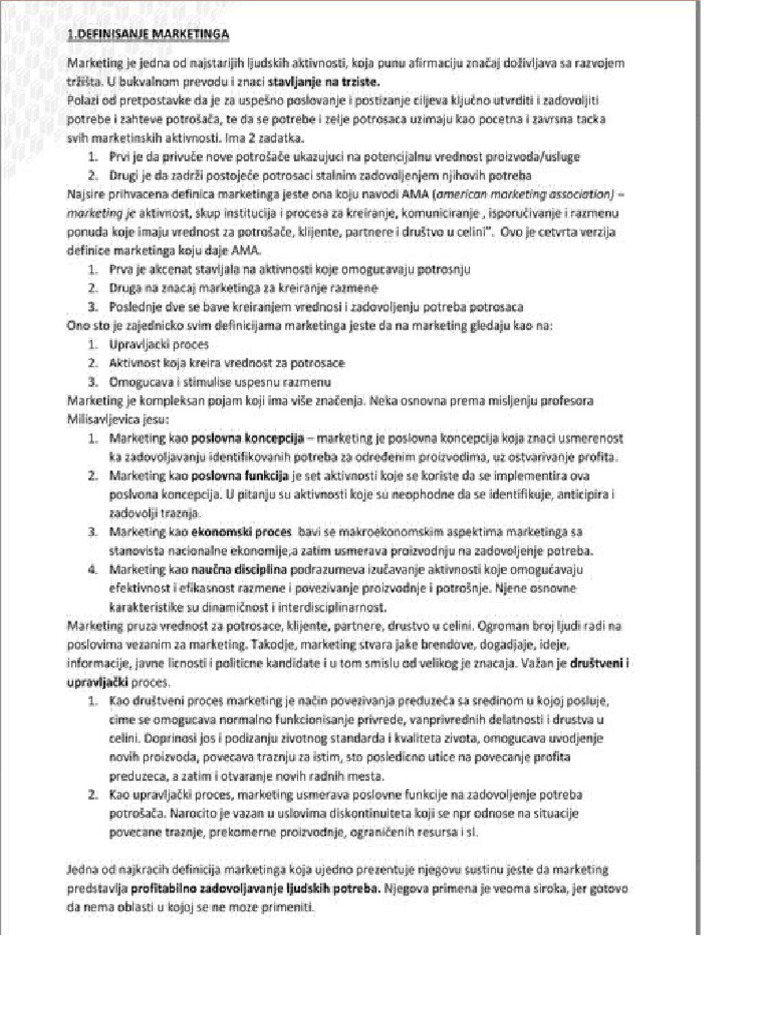 Skripta marketing | PDF