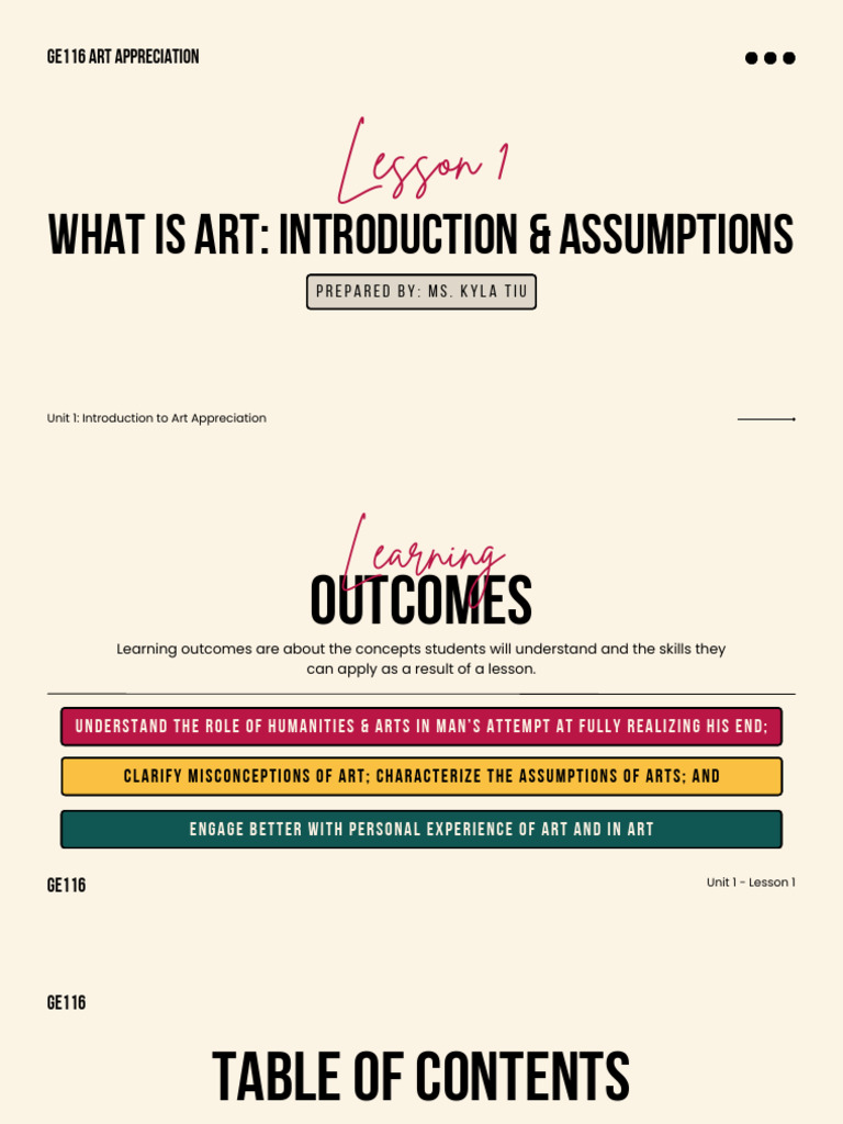 GE116 Unit 1 Lesson 1 1 | PDF