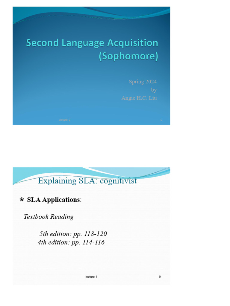 604 L2 Cognitive SLA Application Student | PDF