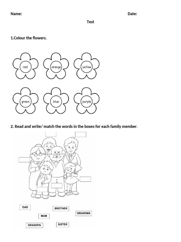 Test Evaluare Clasa 1 Final | PDF