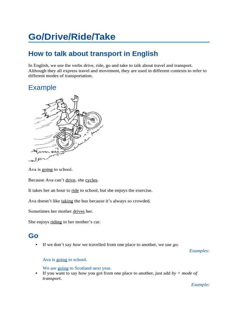 Go Drive Ride Take | PDF