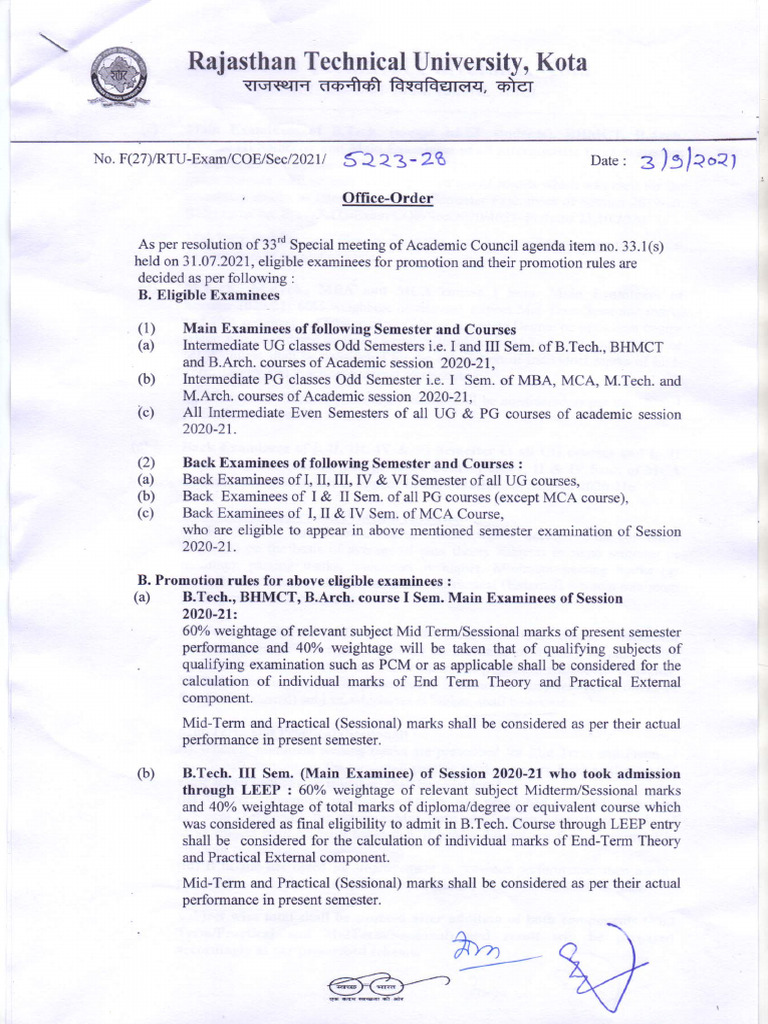 Promotion Rules and Guidelines For Session 2020-21 | PDF