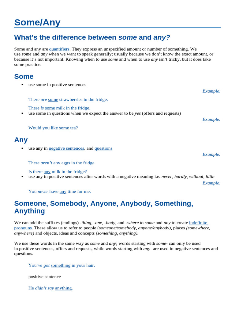 Some Any | PDF