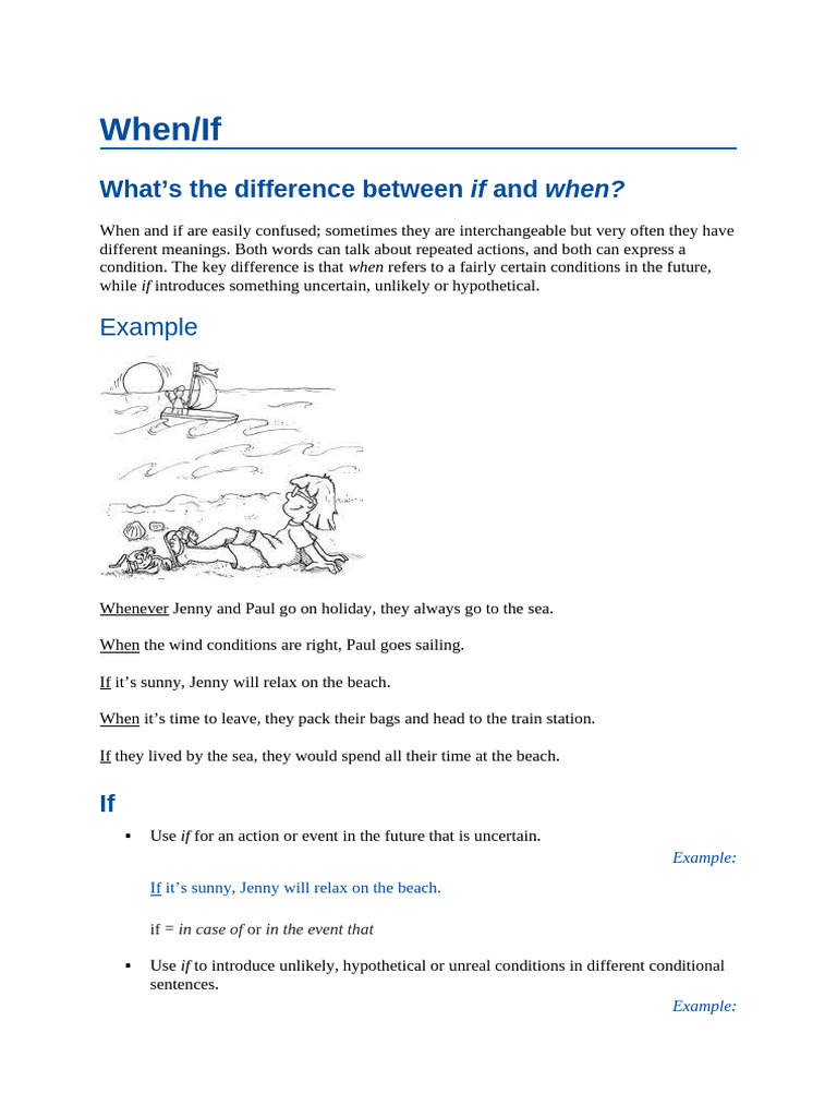 When If | PDF