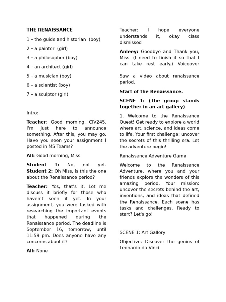 The Renaissance Script | PDF