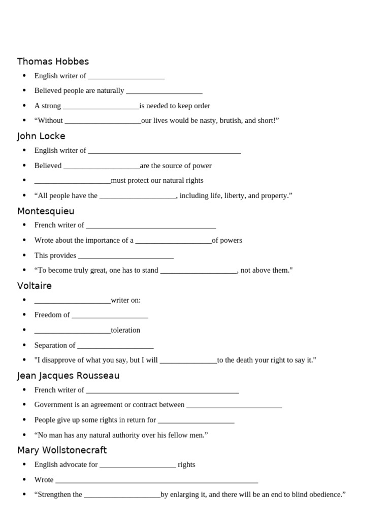 Enlightenment Philosophers Influence On Government | PDF