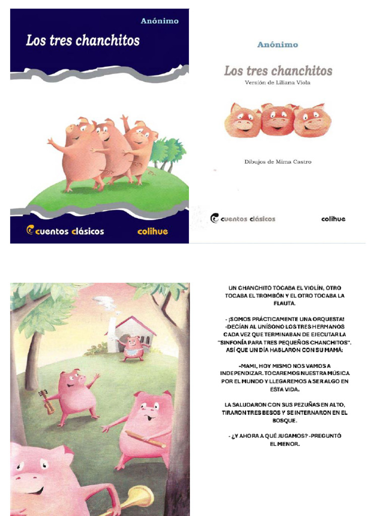 Los Tres Chanchitos Libro Imp Mayúscula | PDF