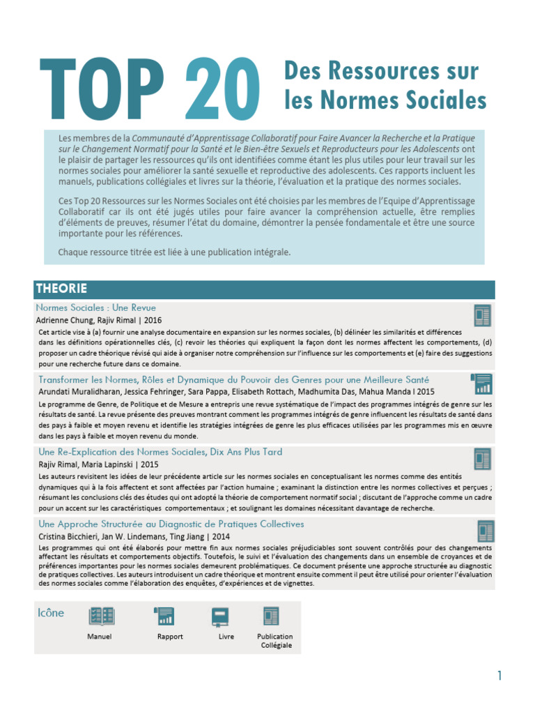 Normes Sociales | PDF