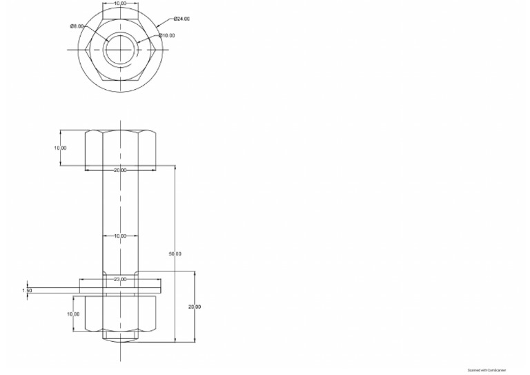 hexagonal head bolt nut washer-Model | PDF