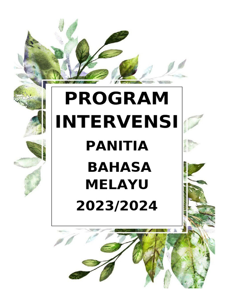 Program Intervensi BM 2019 | PDF