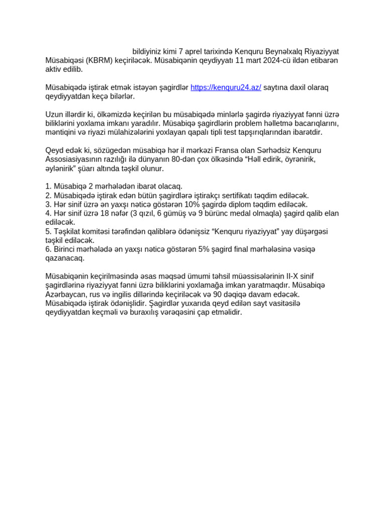 Kenquru Yarışması | PDF