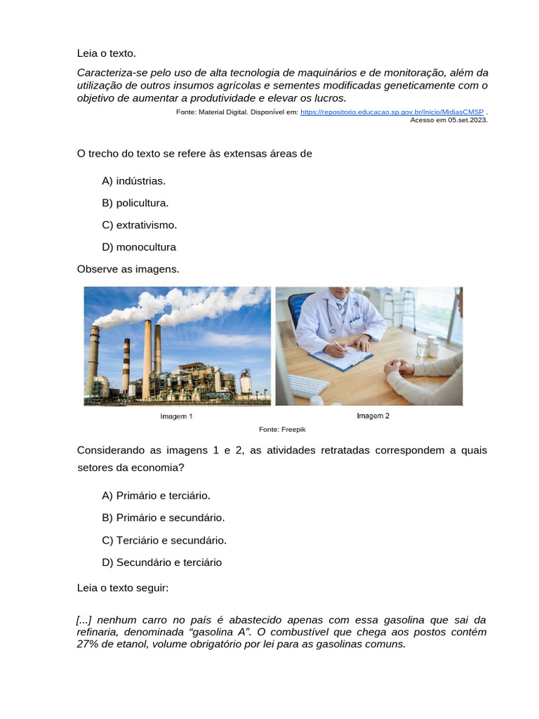 9o Ano MAT - GEO - HIS - PROVA PAULISTA - 3o BIM | PDF