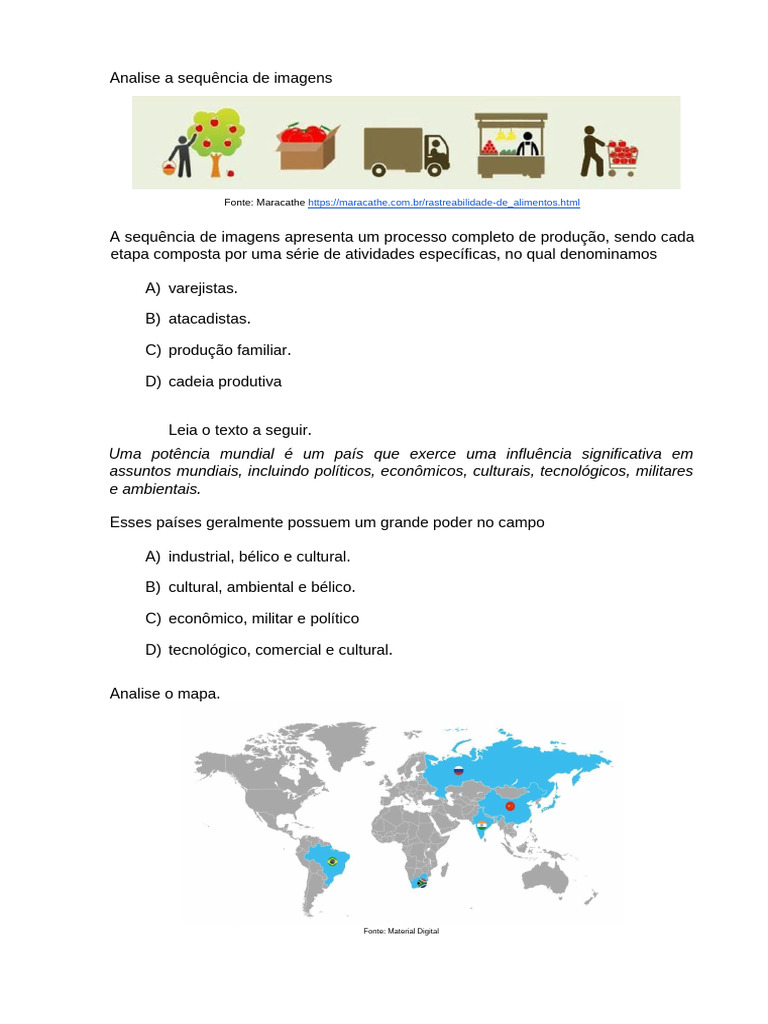 8o Ano MAT - GEO - HIS - PROVA PAULISTA - 3o BIM | PDF