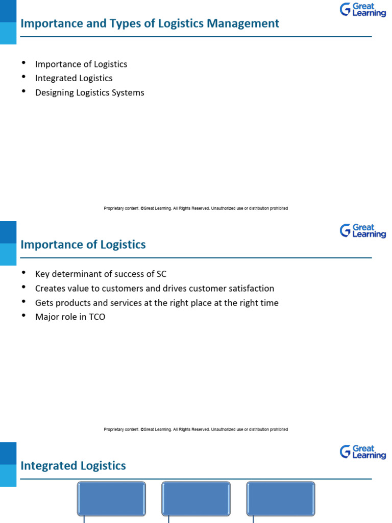 Importance of Logistics | PDF | Logistics | Business Economics
