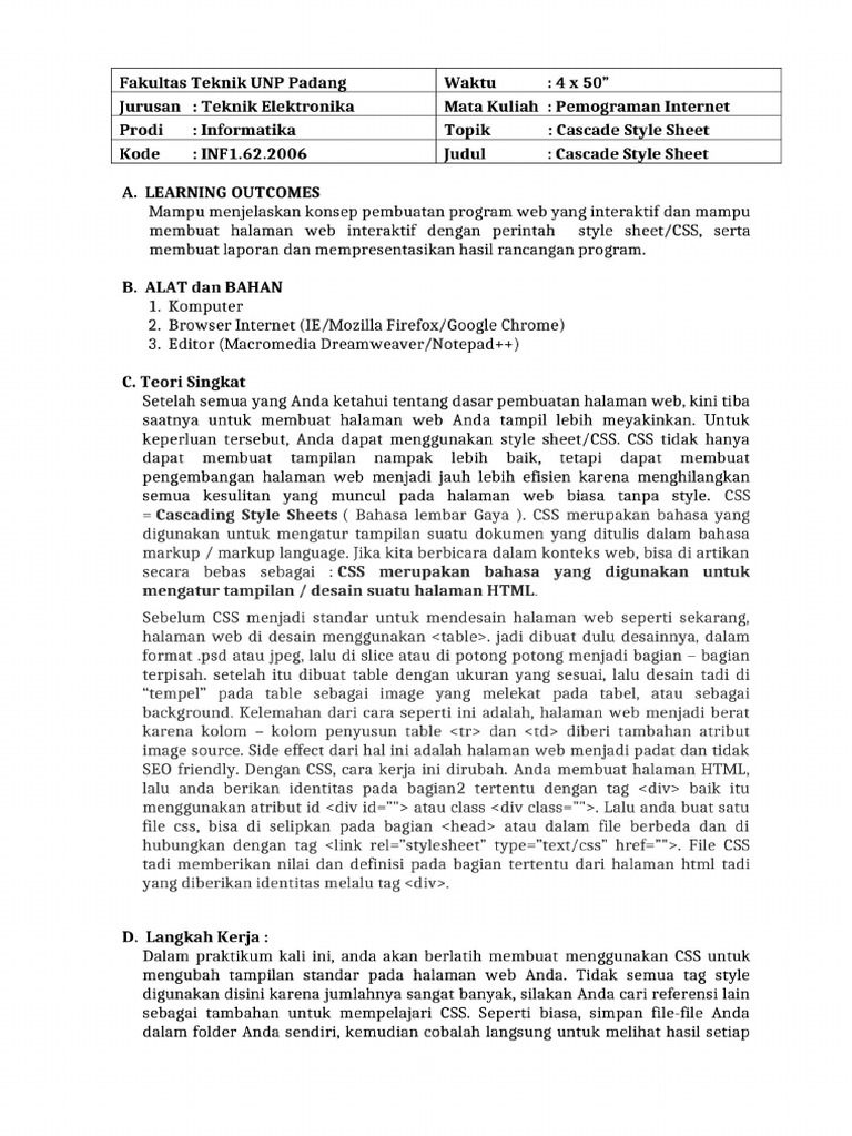 Jobsheet 4 | PDF