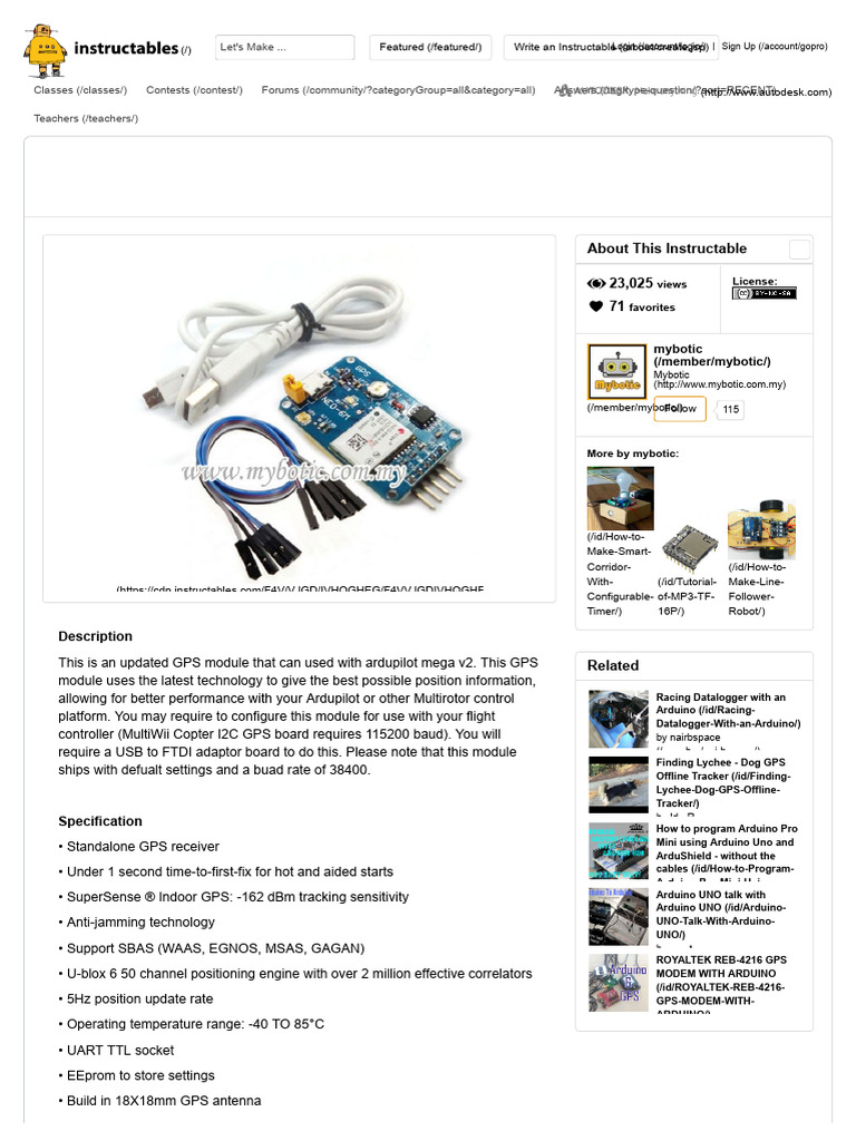 Tutorial To Communicate Neo-6M GPS To Arduino - 7 Steps (With Pictures ...