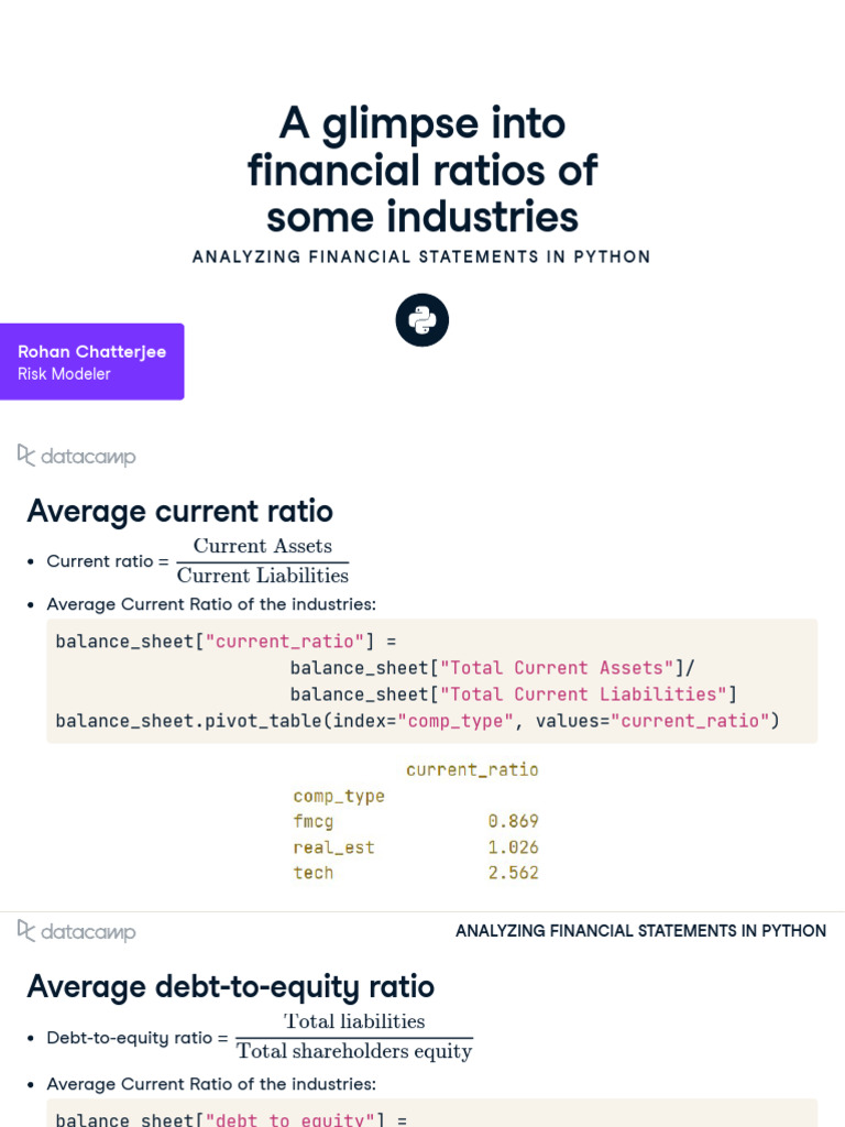 Chapter 4 - Analyzing Profitability Metrics in Python | PDF