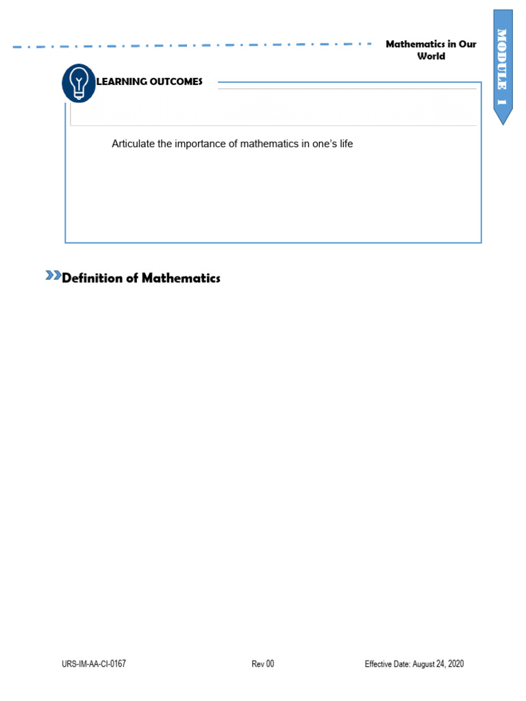 Math 1 Module 1 - 2 | PDF